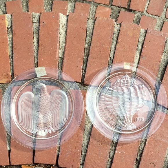 lalique france | Dining | 972 And 1976 Lalique Crystal Plates | Poshmark